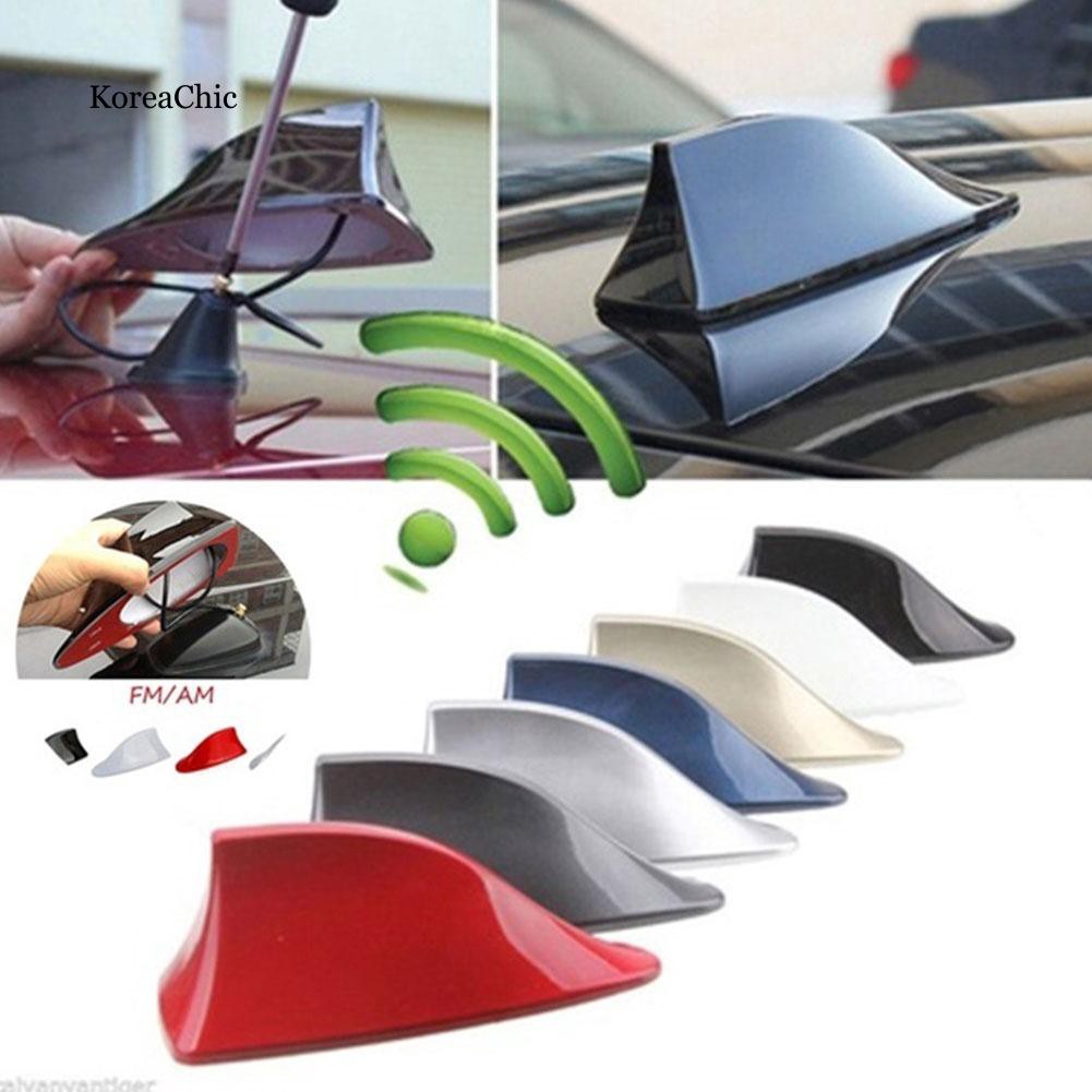 KRCC_Car Exterior Roof Shark Fin Adhesive Sticker Antenna FM/AM Signal ...