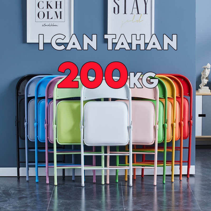 READYSTOCK Foldable Chair/FoldingChair/SteelChair/Office Chair/Dining ...