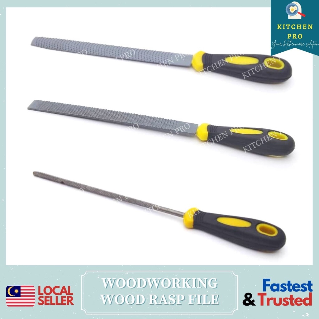 𝐊𝐈𝐓𝐂𝐇𝐄𝐍 𝐏𝐑𝐎 | Plastic Handle Wood File / Woodworking Rasp File / Wood Polishing Shaping Tool ...
