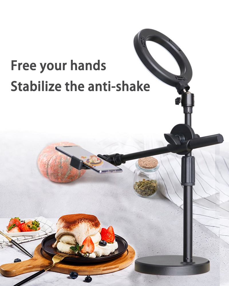 Professional Mount Bracket with LED Ring Flash Light Lamp Tabletop ...