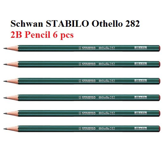 Schwan Stabilo Othello 282 2B Pencil 2B Pensil Pensel 6 pcs | Shopee ...