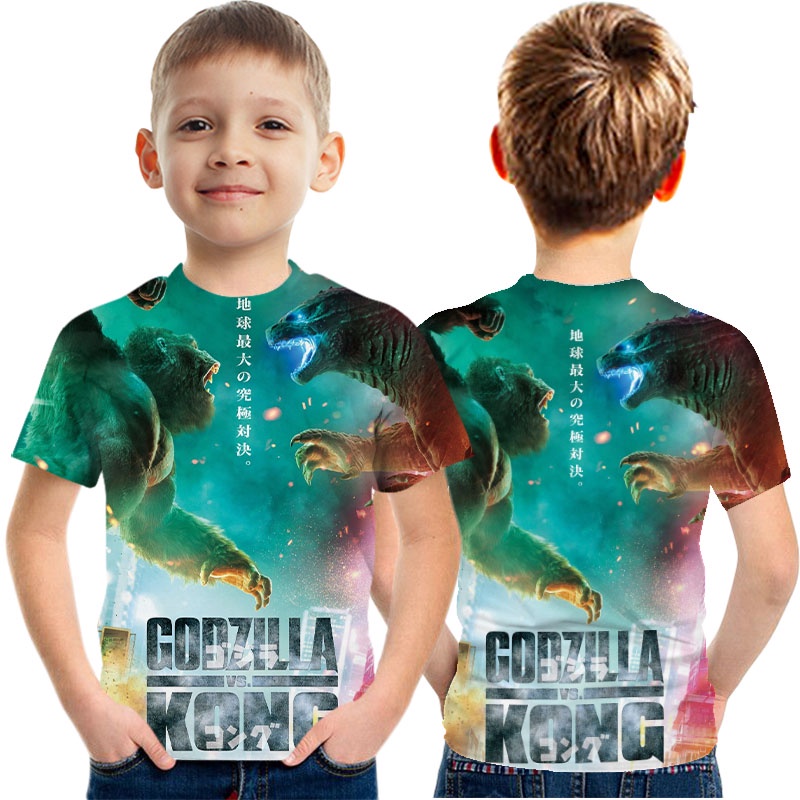 Science Fiction Movie Godzilla Vs. King Kong Kids Fashion Boy Clothes ...