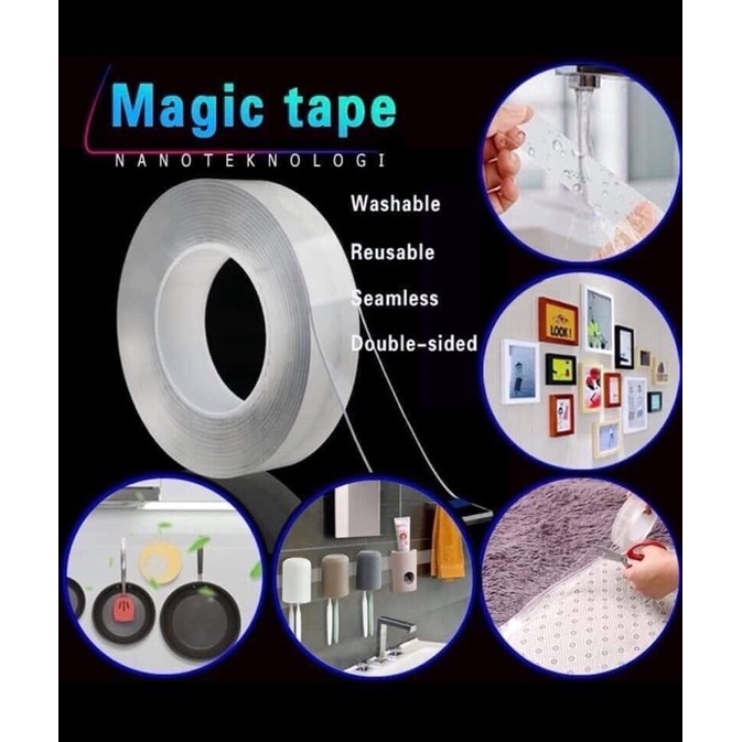TRANSPARENT TAPE MAGIC Tape serbaguna Gam pelekat pelbagai barangan ...