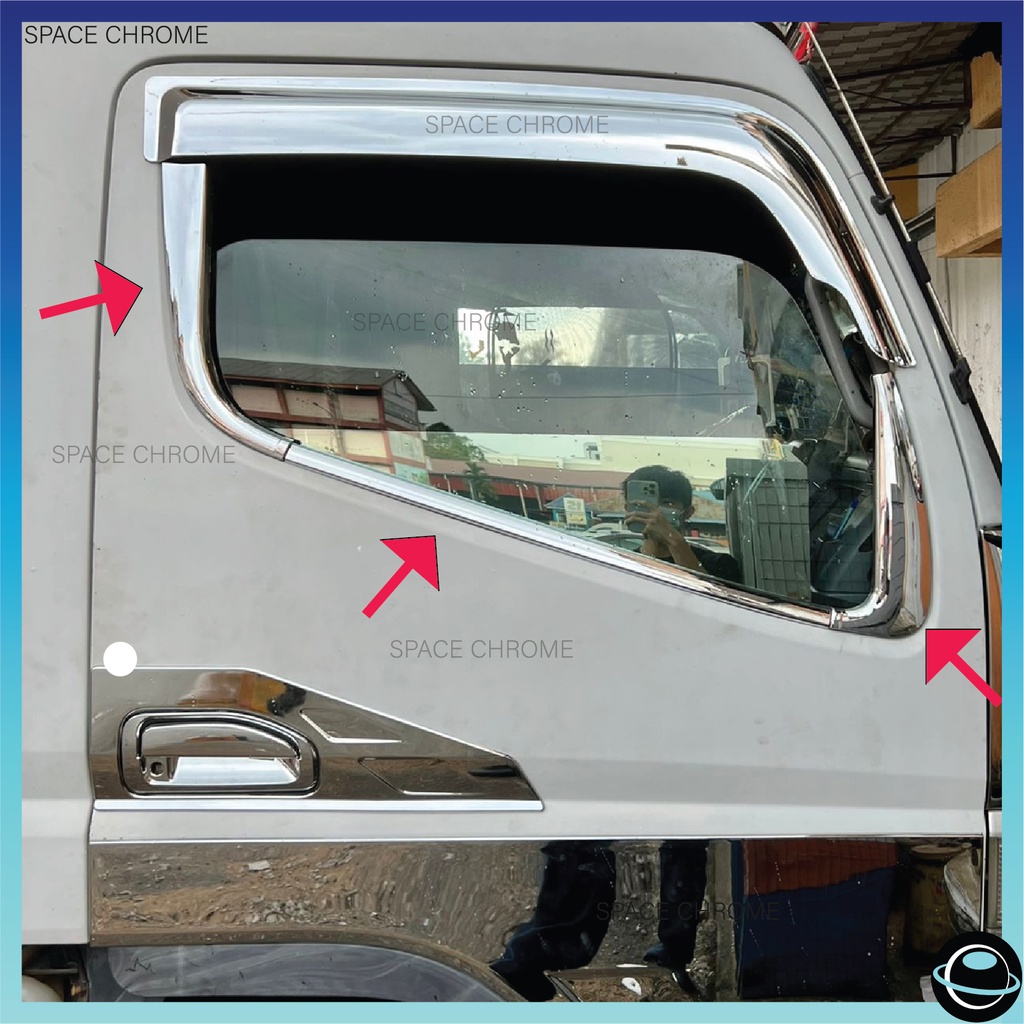 Fuso FE 83 85 Chrome Window Garnish , lining window chrome Set High ...