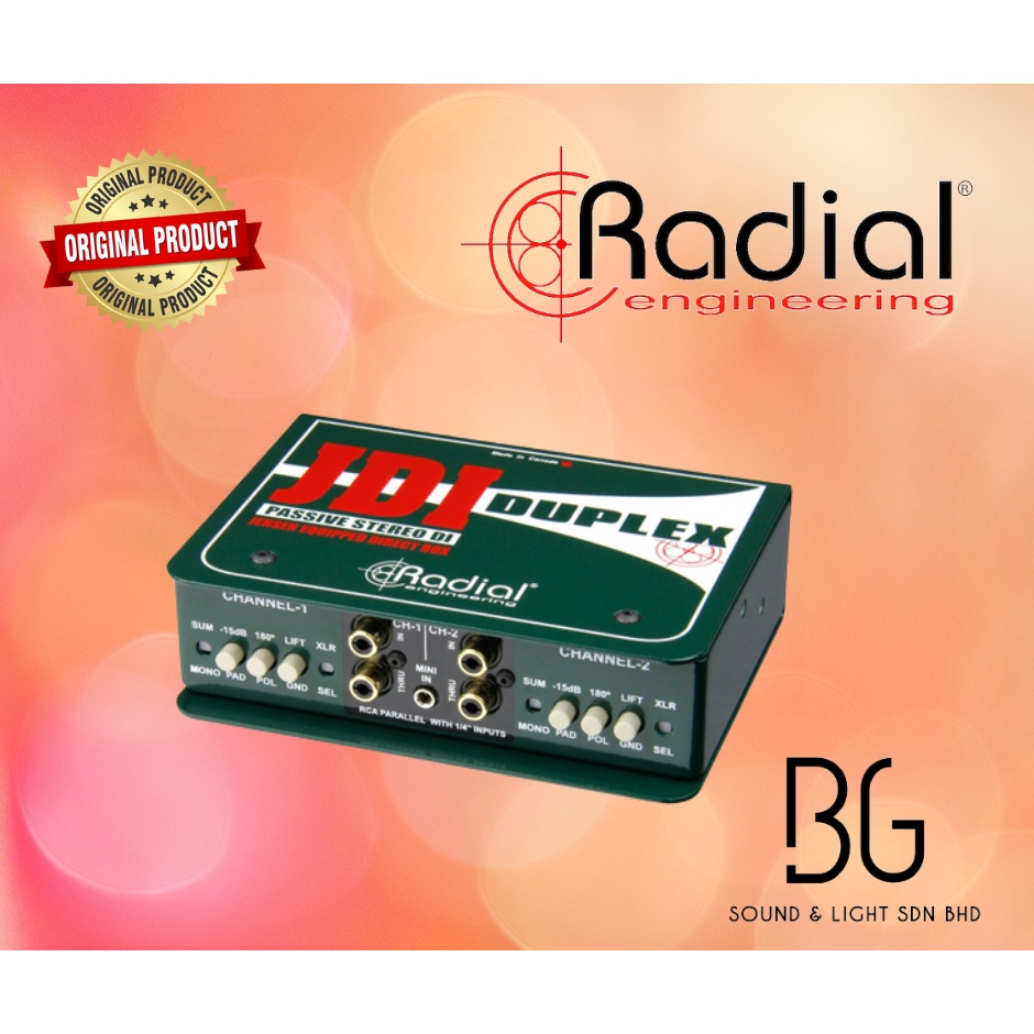 Radial Engineering JDI Duplex Premium Stereo Passive DI | Shopee Malaysia