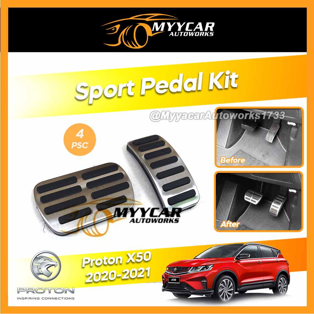 Proton X50 2020-2021 Sport Pedal Kit Cover Anti-slip Rubber with ...