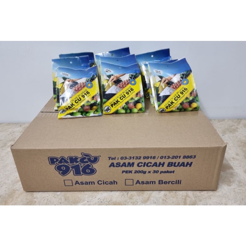 Asam Pak Cu 916 Wholesale 180g x 30 pcs | Shopee Malaysia
