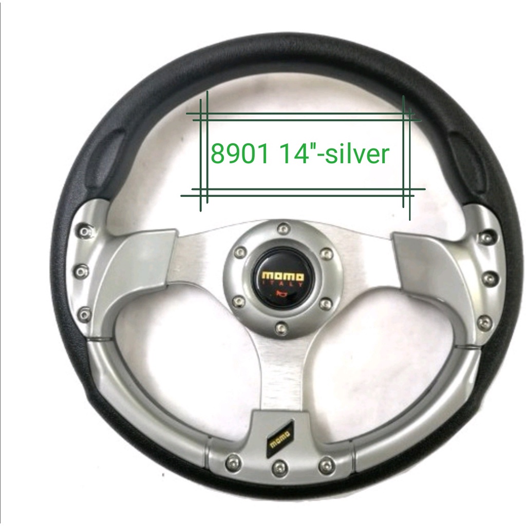 🔥 READY STOCK 🔥 RACING STEERING WHEEL CAR UNIVERSAL MOMO 14'' INCH ( 8901 ) AND MOMO 13'' INCH ...