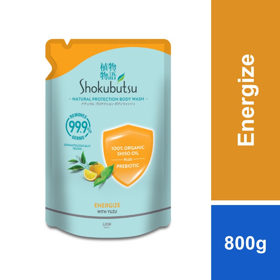 Shokubutsu Naturel Protection Body Wash Energize With Yuzu Refill 800g ...
