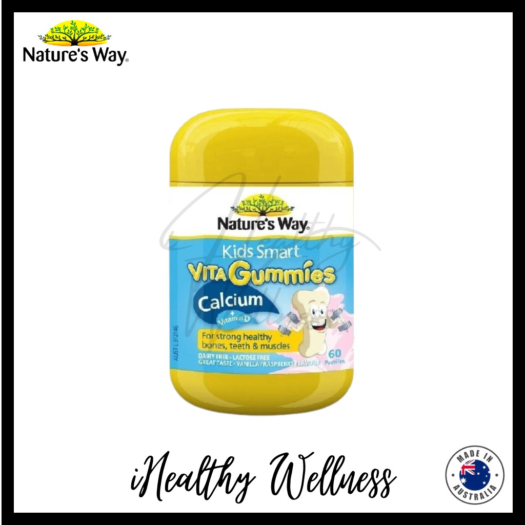 NATURE'S WAY Kids Smart Vita Gummies Calcium + Vitamin D (60 pastilles ...