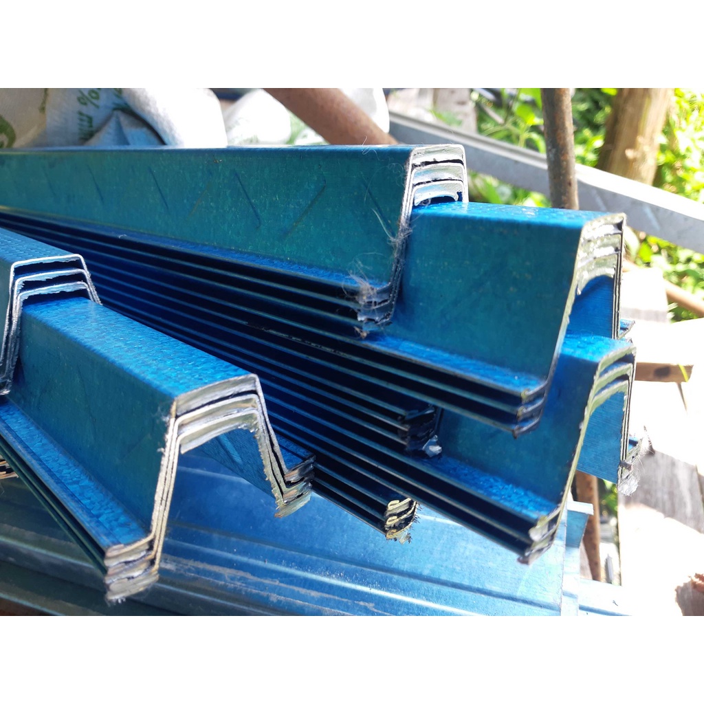 1pc Batten 100cm (~39 inci / 3kaki 3inci) DIY39 BESI V BIRU PARA RAK ...