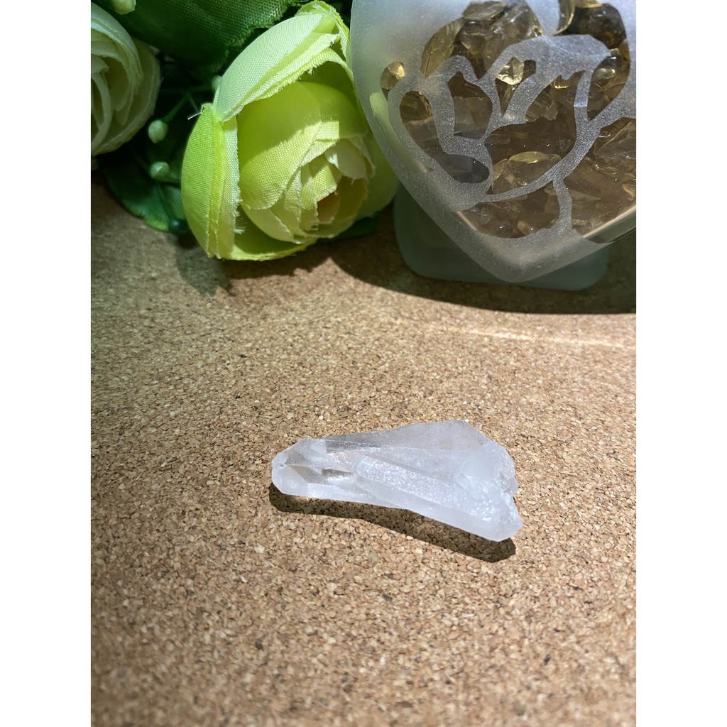 Raw Ore Natural White Crystal Column Symbiosis About Height 34mm Width ...