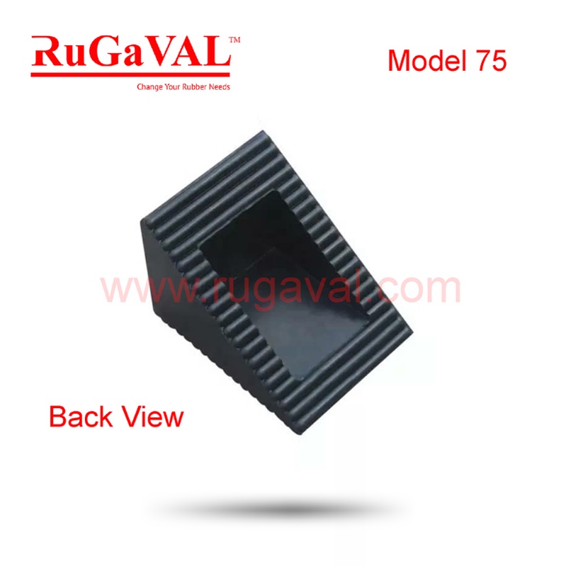 Rubber Wheel Chock Model 75, Size: 125mm L x 75mm W x 60mm H, Wheel ...