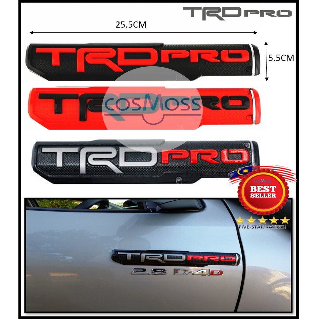 TRD Pro Door Logo Emblem Badge For Toyota Tacoma TRD Pro 4x4 GRN305 ...