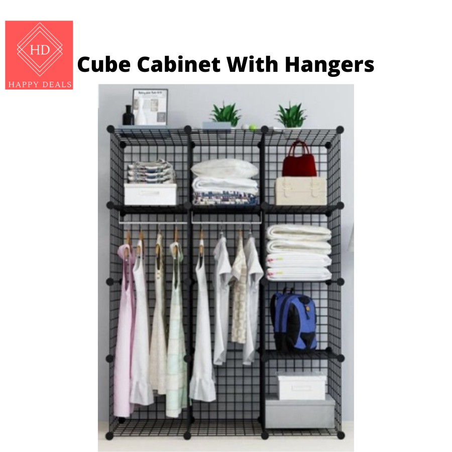 Metal Cube Storage Cabinet, DIY 16Cubes 20Cubes Closet Cabinet and ...
