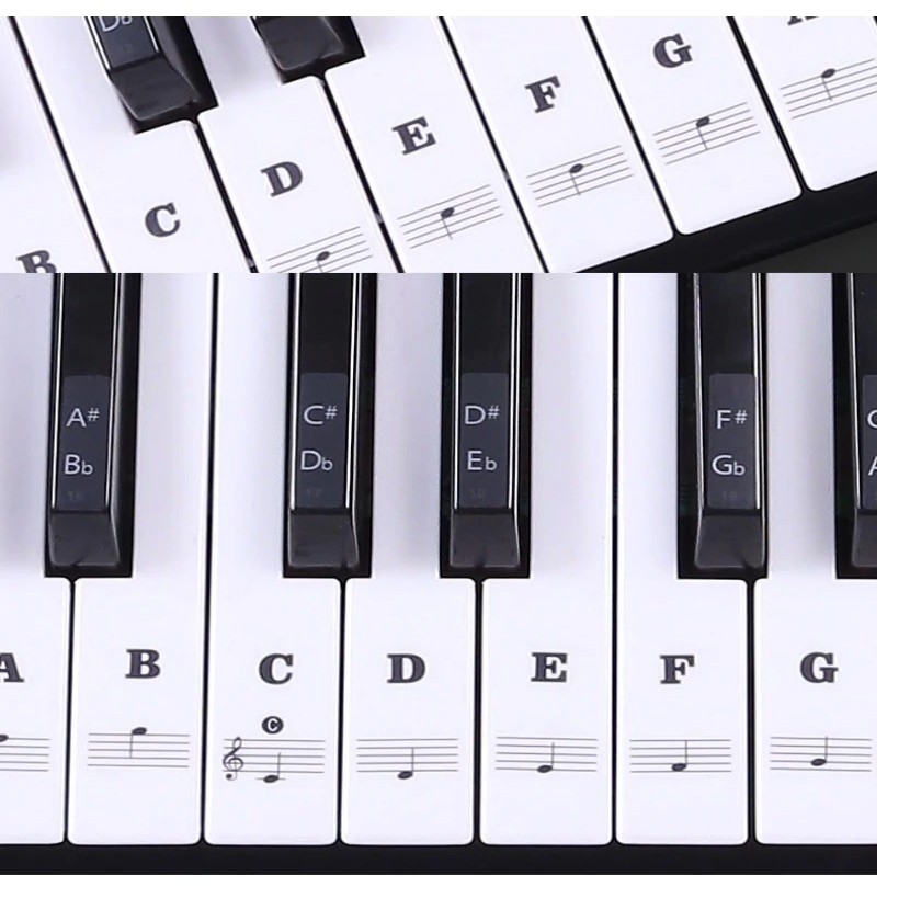 Keyboard Piano Sticker 37/49/54/61/88 Key Electronic Keyboard Piano ...