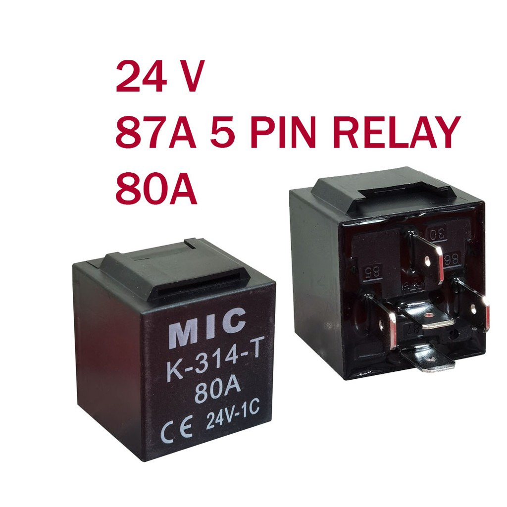 Universal Automotive Car Truck Lorry Relay 24V 87a 5 Pin- 80A | Shopee ...