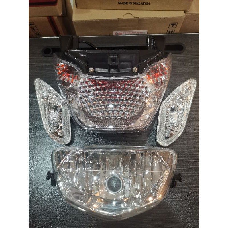 Combo: Head Lamp + Tail Lamp Light + Signal ( Clear ) Yamaha 125 125Z 125ZR ( Lampu Depan ...