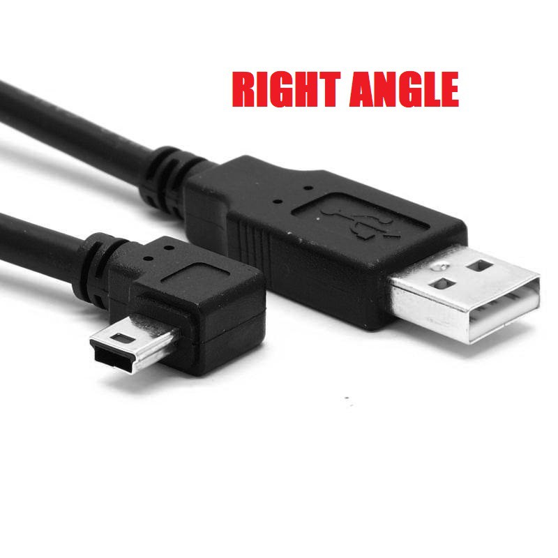 USB 2.0 Cable Type A to Mini 5 Pin Type B 3.5M & 5M (RIGHT ANGLE / LEFT ...