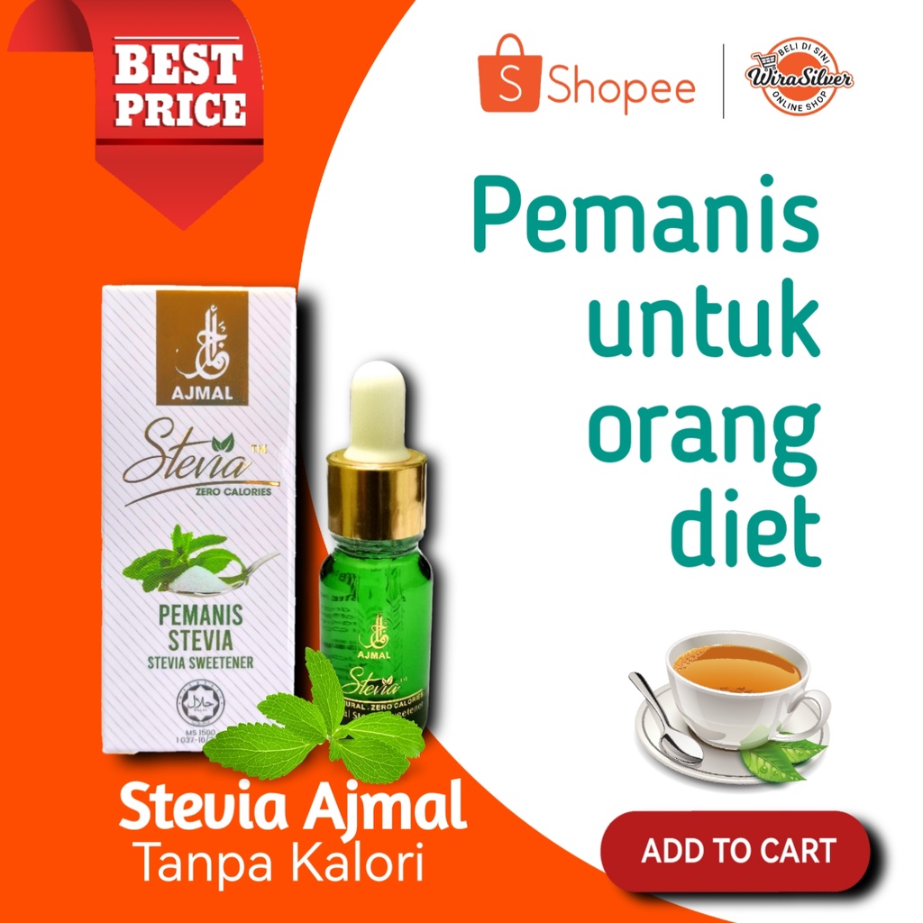 Ajmal Stevia (Nama baru ALAJMAL) Sweetener Zero Calories Sugar ...