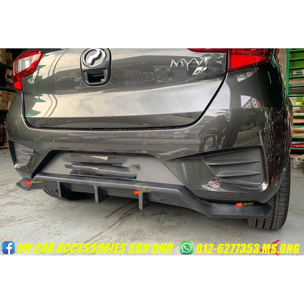 Perodua Myvi New 2018-2020 Rear Diffuser Lip Lips Bodykit [READY STOCK ...