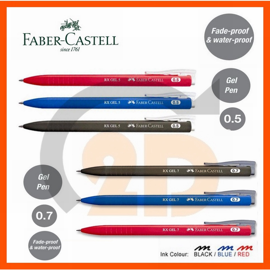 Faber Castell RX Gel Pen 0.5mm / 0.7mm | Shopee Malaysia