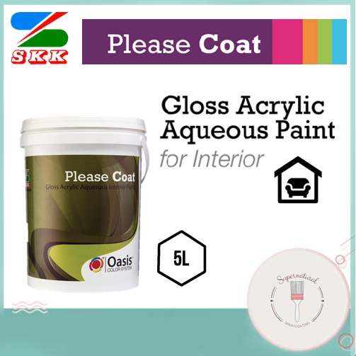 SKK Please Coat - Interior Wall Paint 5L Glossy Finish | Customize ...