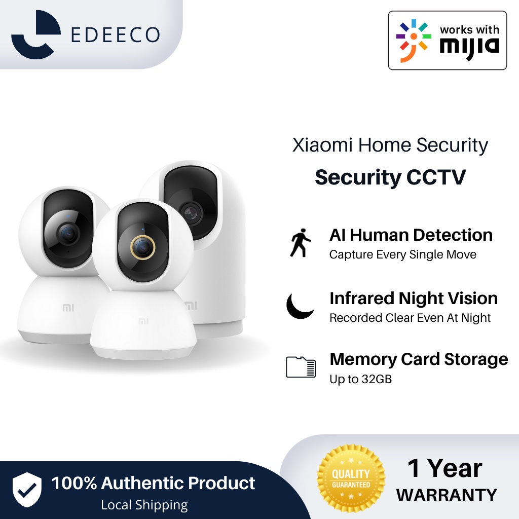 Xiaomi CCTV Home Security Camera 360/2K/2K Pro Ultra HD Picture Record ...