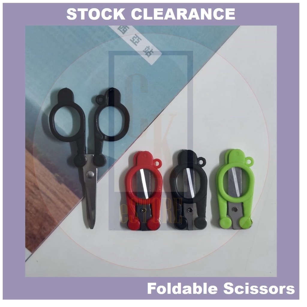 Scissors Small Stainless Steel Folding Scissors 10.5cm Gunting Lipat ...