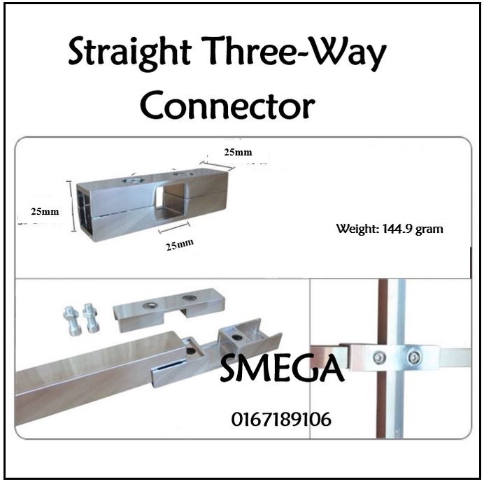 SMEGA Aluminium Hollow Fitting Joint Connector Penyambung Bracket 方通连接件 ...