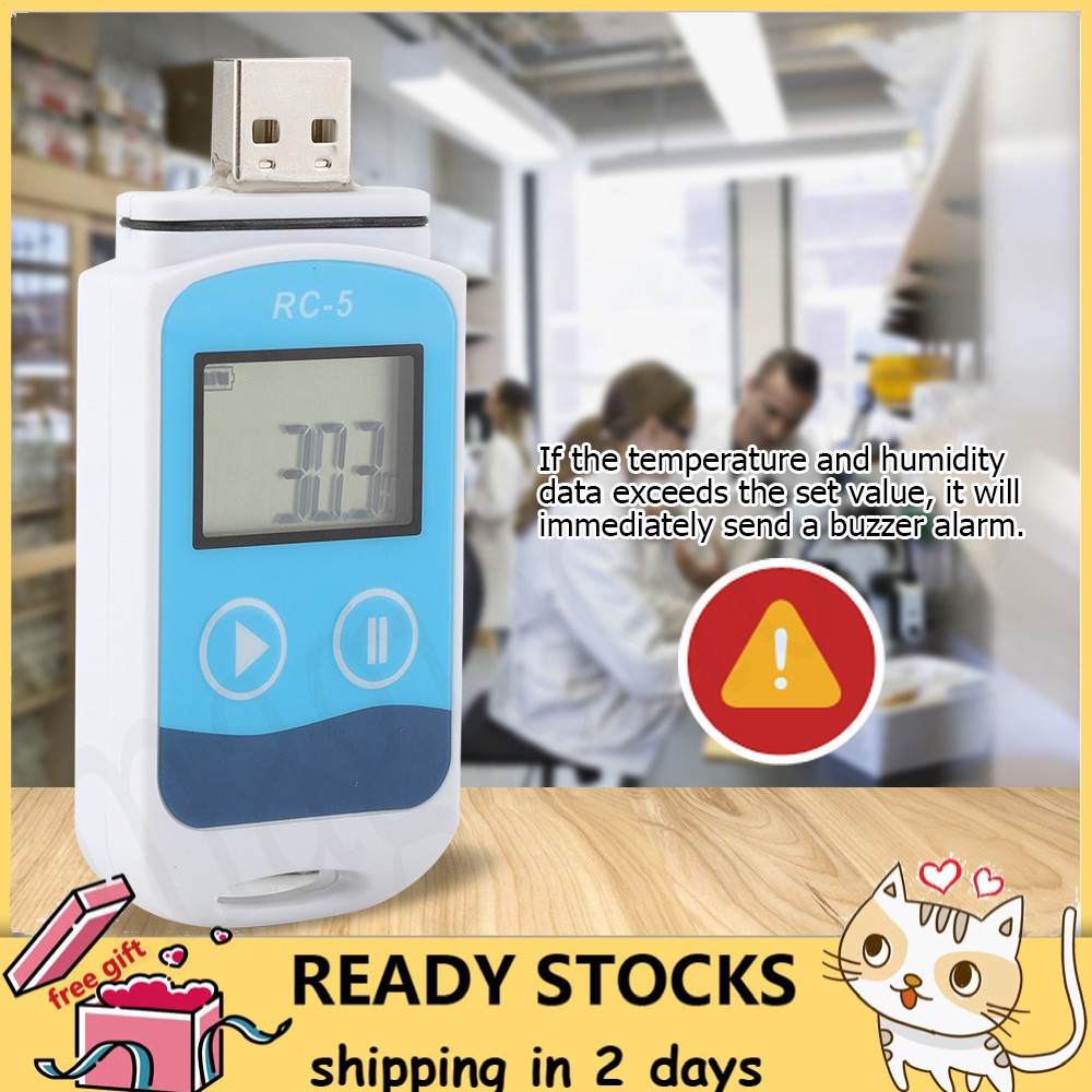 [Ready Stock] Portable RC-5 Temperature Data Logger Mini Recorder LCD ...