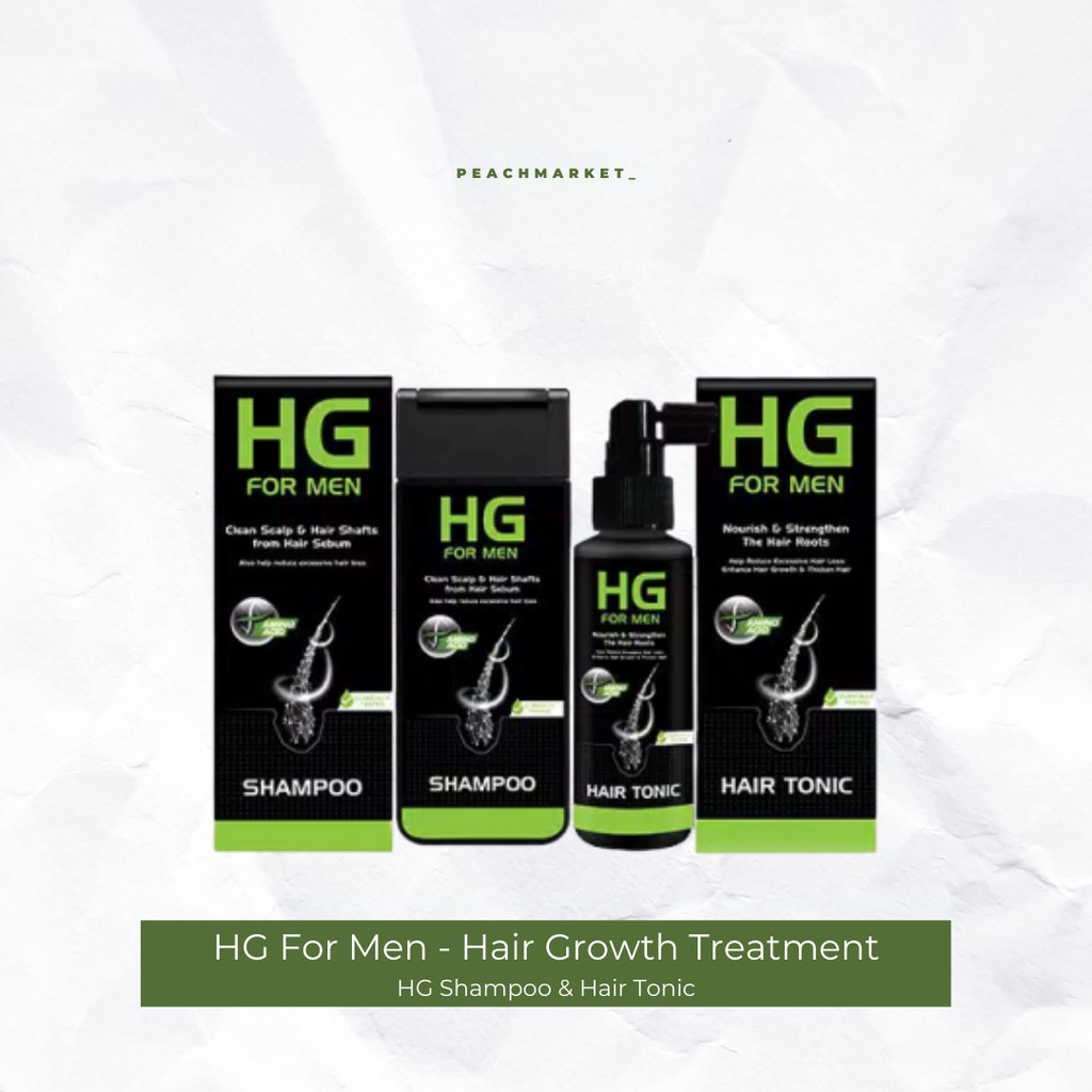 Hg For Men - Hair Growth Treatment (Hg Shampoo & Hair Tonic) | Shopee ...