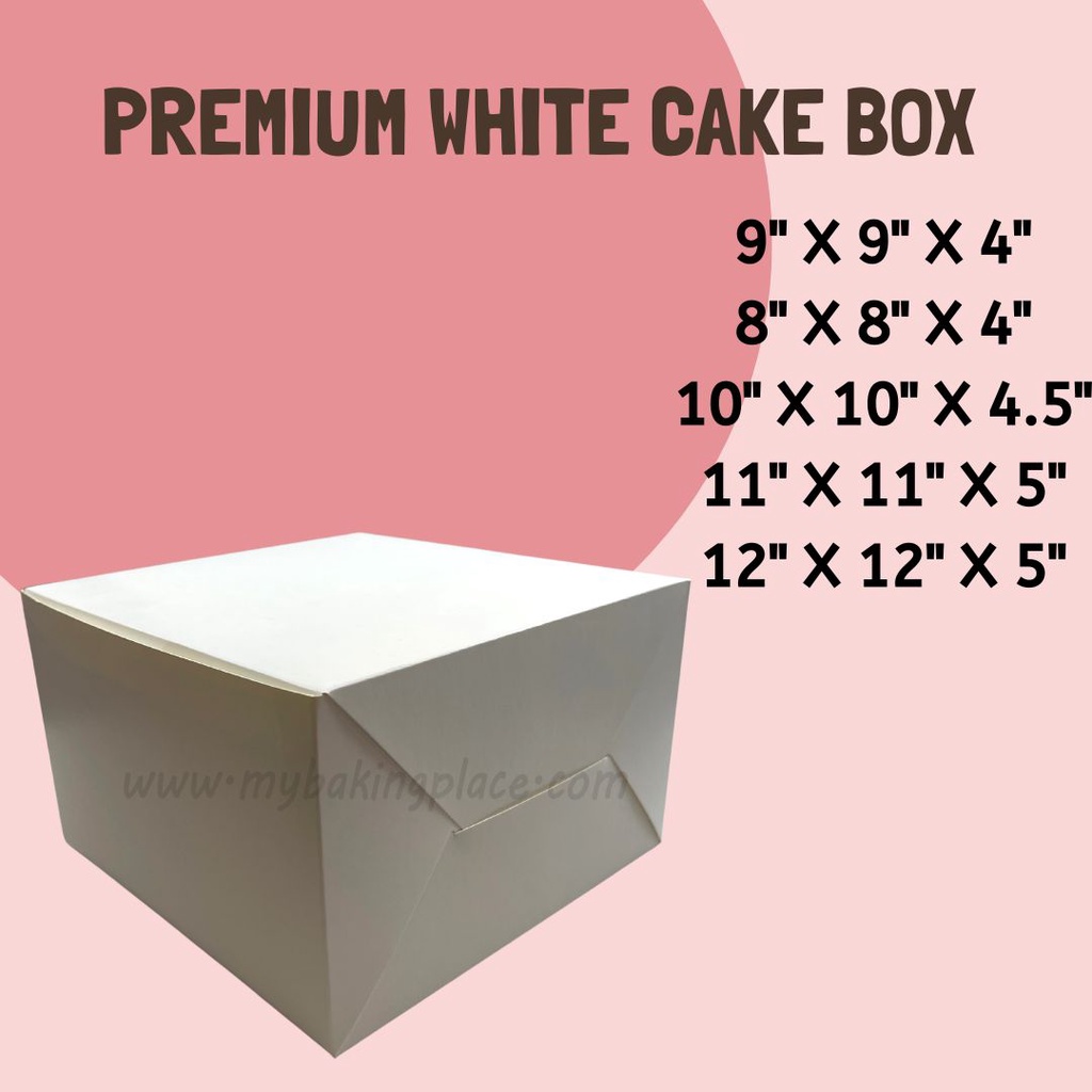 Folding Box White Premium Box Kotak Putih Food Storage Box Kotak Kek ...