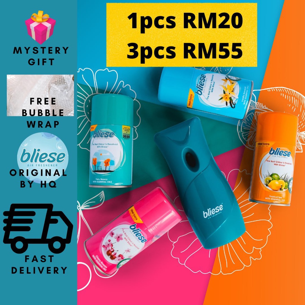 🔥 BLIESE REFILL AUTOMATIC Spray With Antibacteria & Aromatheraphy 🔥 ...