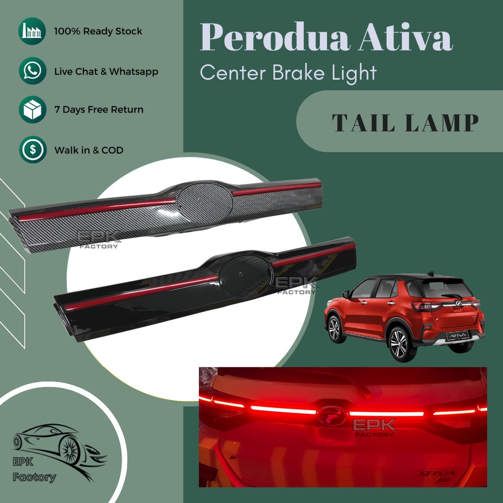 Perodua Ativa LED Center Light Rear Brake Light LED DRL Daytime Running ...