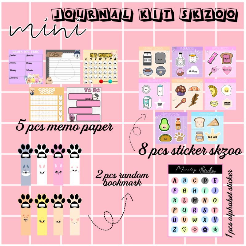 Mini journal kit skzoo stray kids | Shopee Malaysia