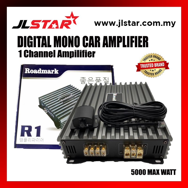ROADMARK R1 1 CHANNEL HIGH PERFORMANCE DIGITAL MONO CAR AMPLIFIER 5000 ...