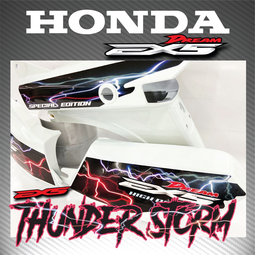 STRIPE MOTOR HONDA EX5 DREAM CUSTOM THUNDER STORM DESIGN | Shopee Malaysia