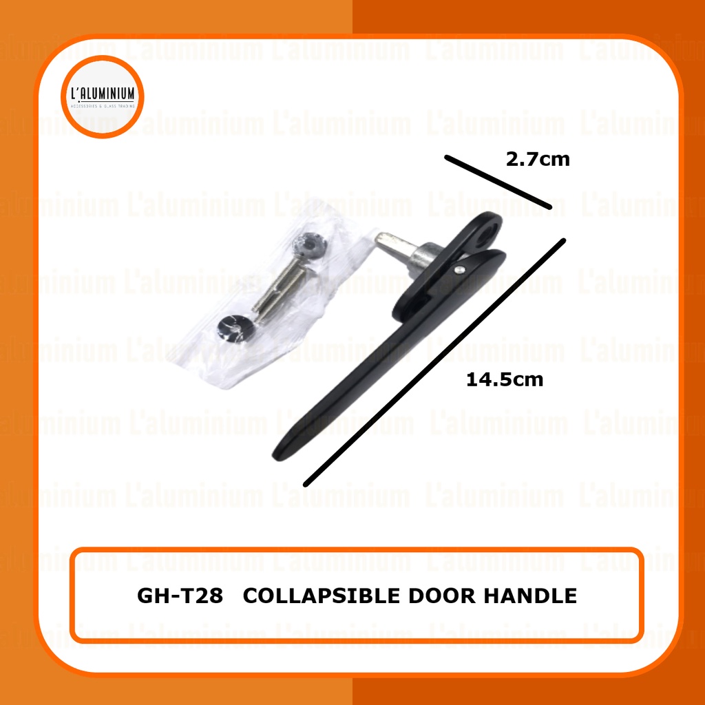 COLLAPSIBLE DOOR HANDLE T-28 MULTIPOINT EXPOSED ALUMINIUM FOLDING DOOR ...