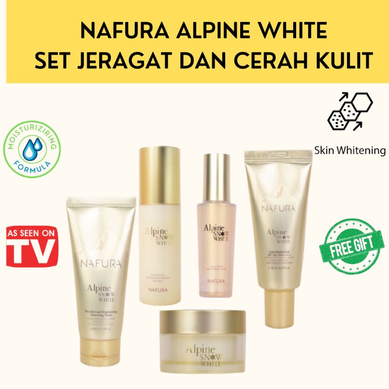 NAFURA ALPINE WHITE SET JERAGAT & CERAH KULIT | Shopee Malaysia