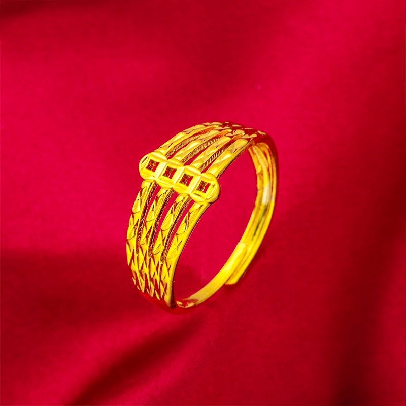 GW Fashion Accessories Jewelry Women's Gold Adjustable Rich Ring ...