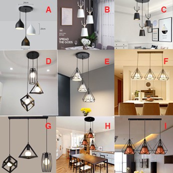 [STOCK READY] Set Of 3 Pendant Light Hanging Lights Ceiling Lamp Lampu ...