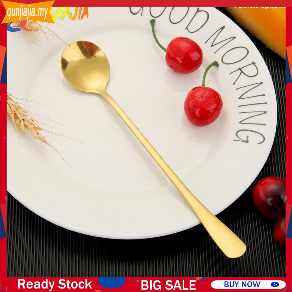 Long Handle Stainless Steel Ice Spoon Coffee Tea Spoons Kitchen ...
