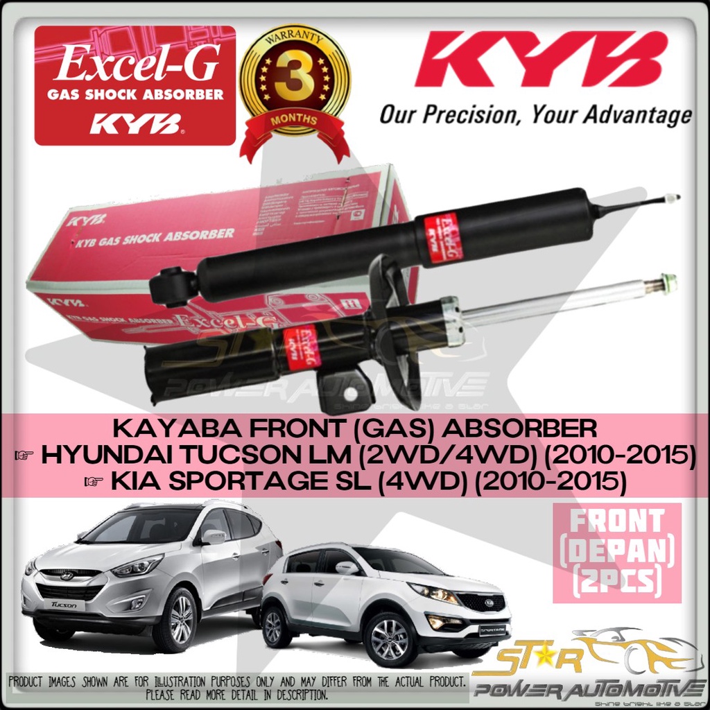 KAYABA KYB EXCEL G Hyundai Tucson LM 2WD 2x4 4X4 / Kia Sportage SL 4WD ...
