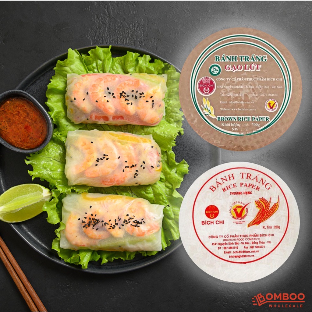 BICH CHI VIETNAM ROLL RICE PAPER/ BROWN RICE PAPER/ SPRING ROLL SHEET ...