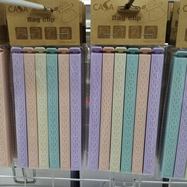 6pcs Food Plastic Bag Clippers 10cm Snack Sealer Clamp Kitchen Tool ...