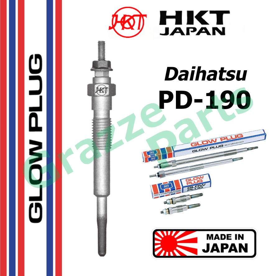 HKT 100% Made In Japan Heater Glow Plug PD-190 / 19850-87701 for Daihatsu Delta DV57 DV57L DV59 ...