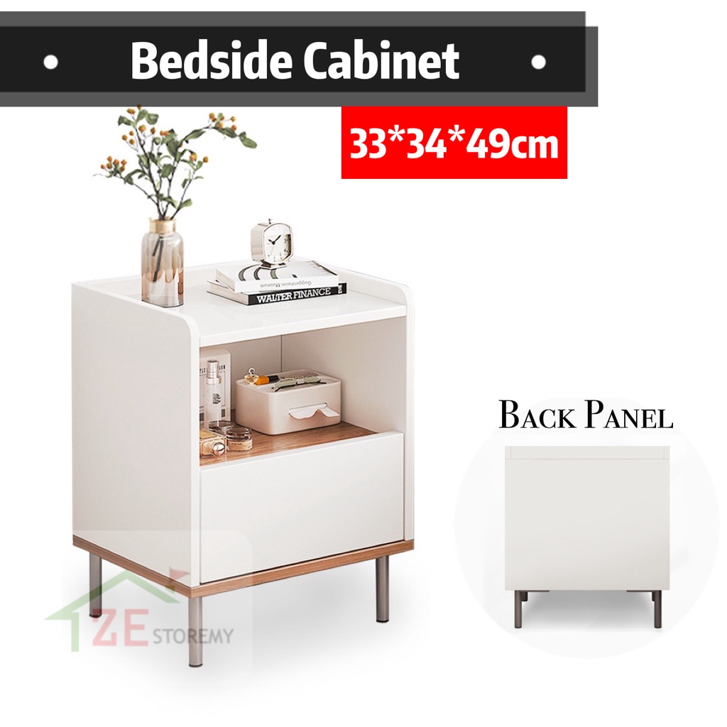 2 Layers Side Table Bedroom Side Drawer With Drawer Bedside Table Set ...