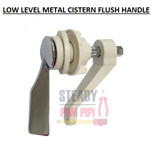 LOW LEVEL CISTERN TOILET METAL FLUSH HANDLE / PEMEGANG BESI FLUSH ...