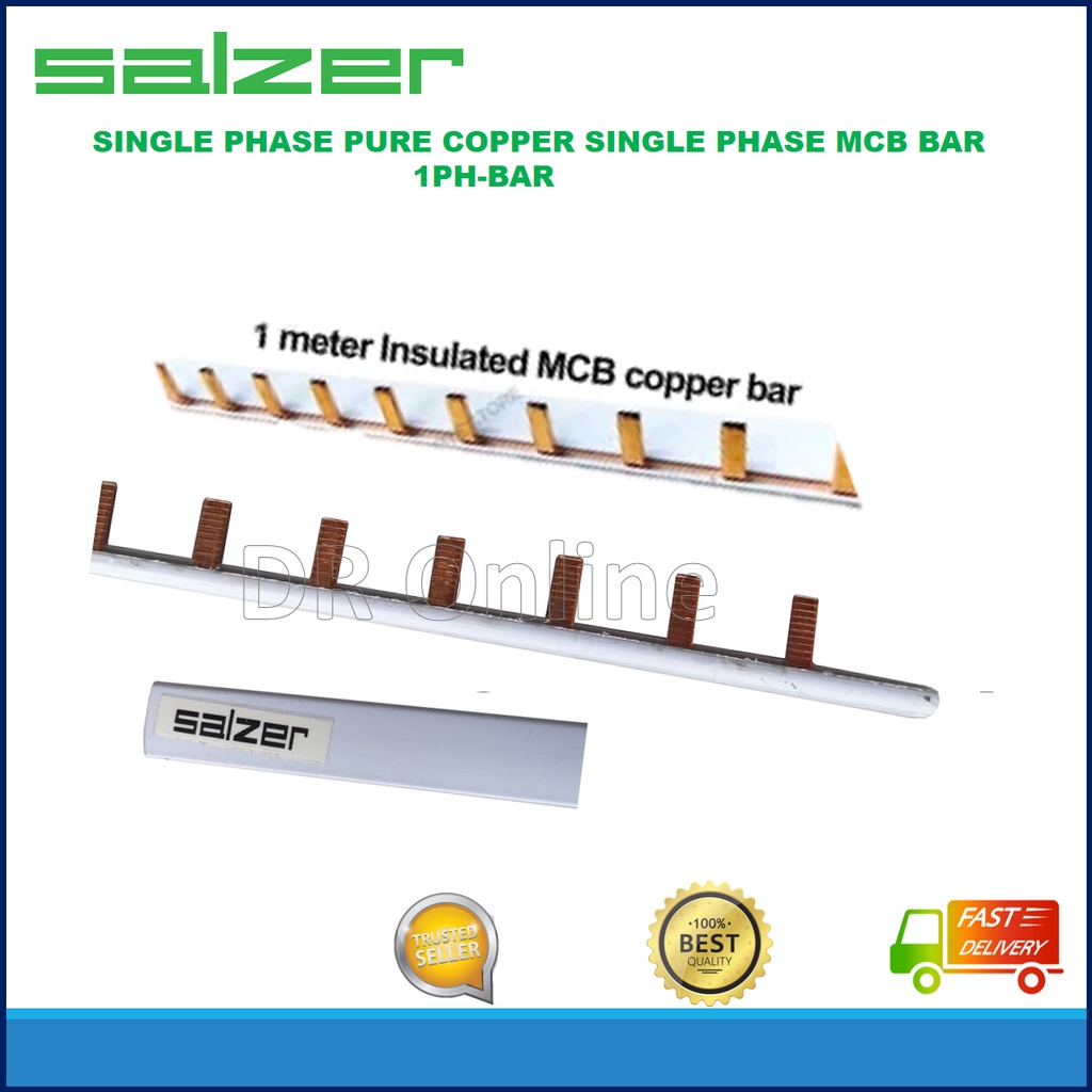 SALZER SINGLE PHASE MCB BUSBAR, INSULATED ~ SINGLE PHASE MCB BAR ...